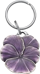 Amazon.com : DANFORTH - Pansy Keyring (Purple) - 1 3/4 Inches - Pewter ...