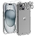Amazon.com: MASETECH for iPhone 15 Plus Case Clear - 5-in-1 Camera Lens ...