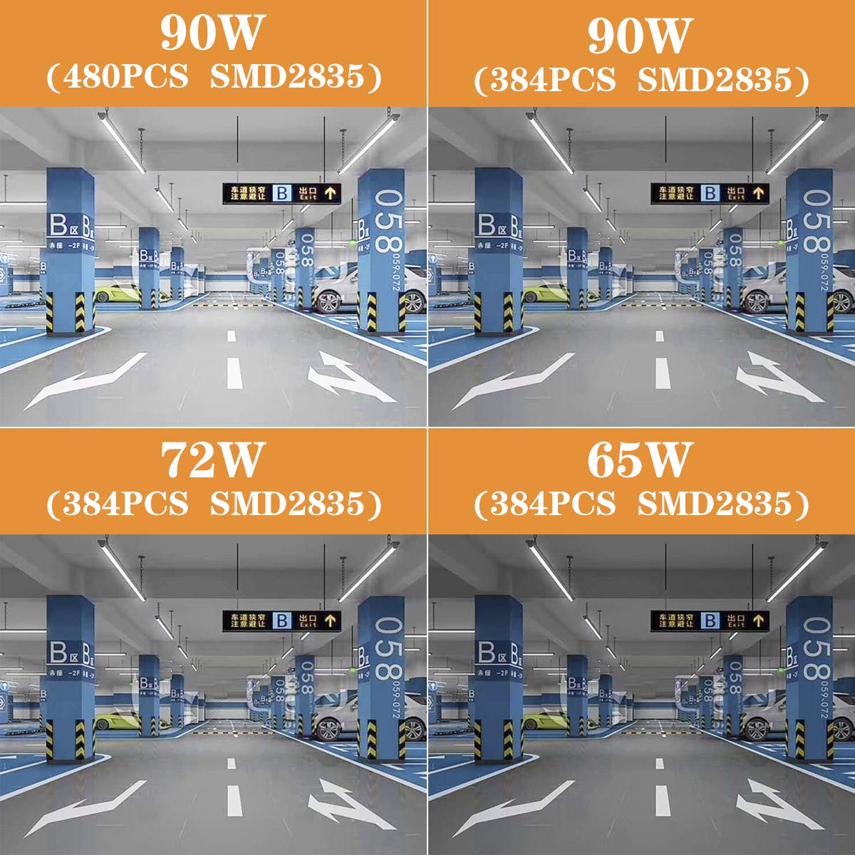 10Pack R17D/HO 8FT LED Tubes Rotate V Shaped, 90W (Replacement for ...