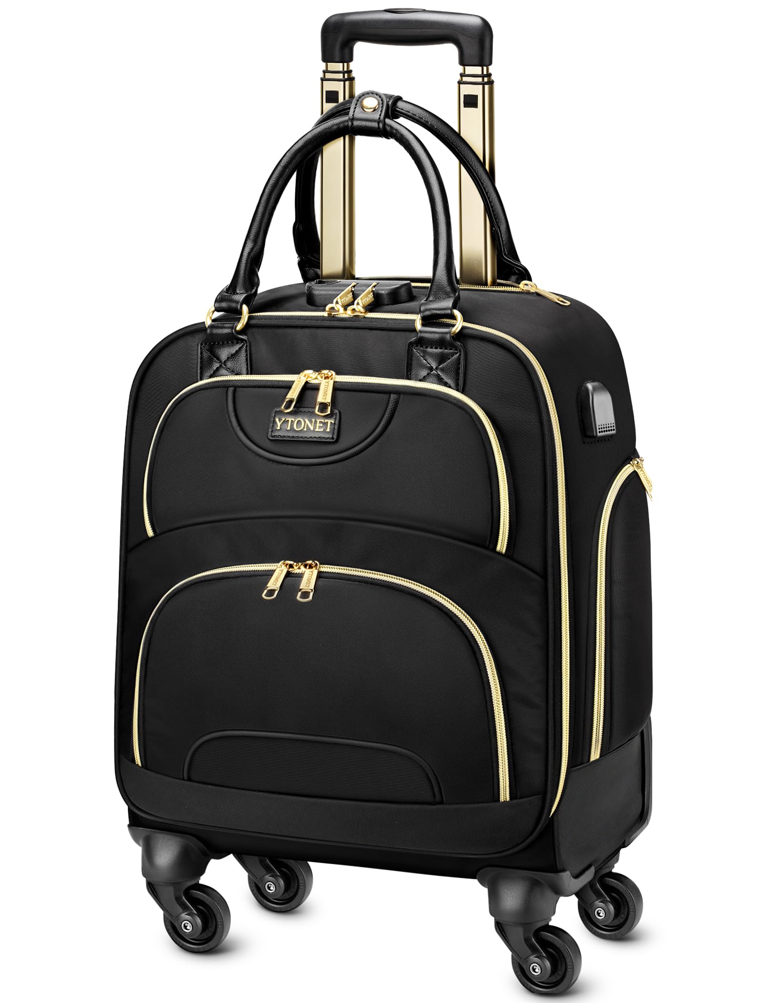 Ytonet Underseat Carry on Luggage with Wheels, Under Seat Bag for ...