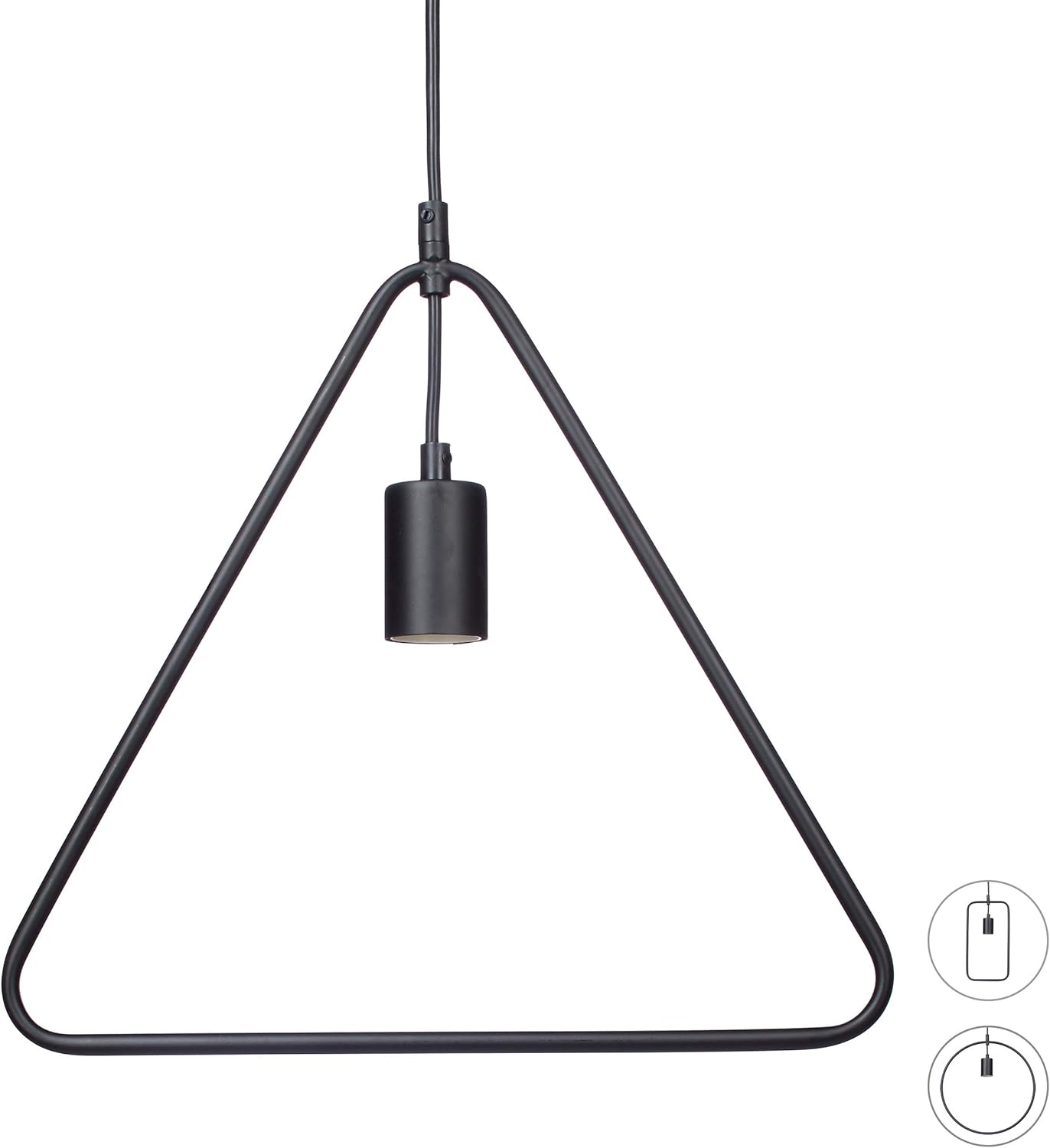 Relaxdays KONTUR Black Pendant Light, Metal Frame, Triangular, Design ...