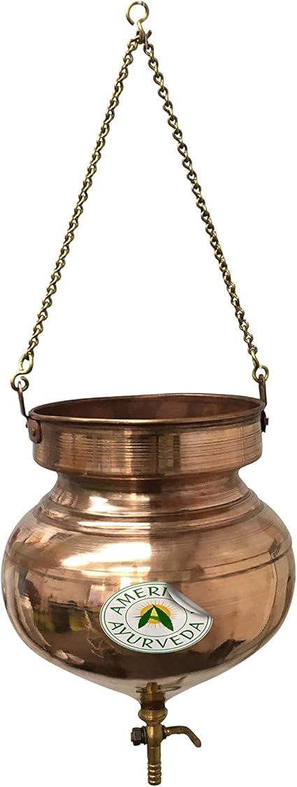 Amazon.com: Pure Copper Shirodhara Pot Ayurvedic Equipment with Control ...