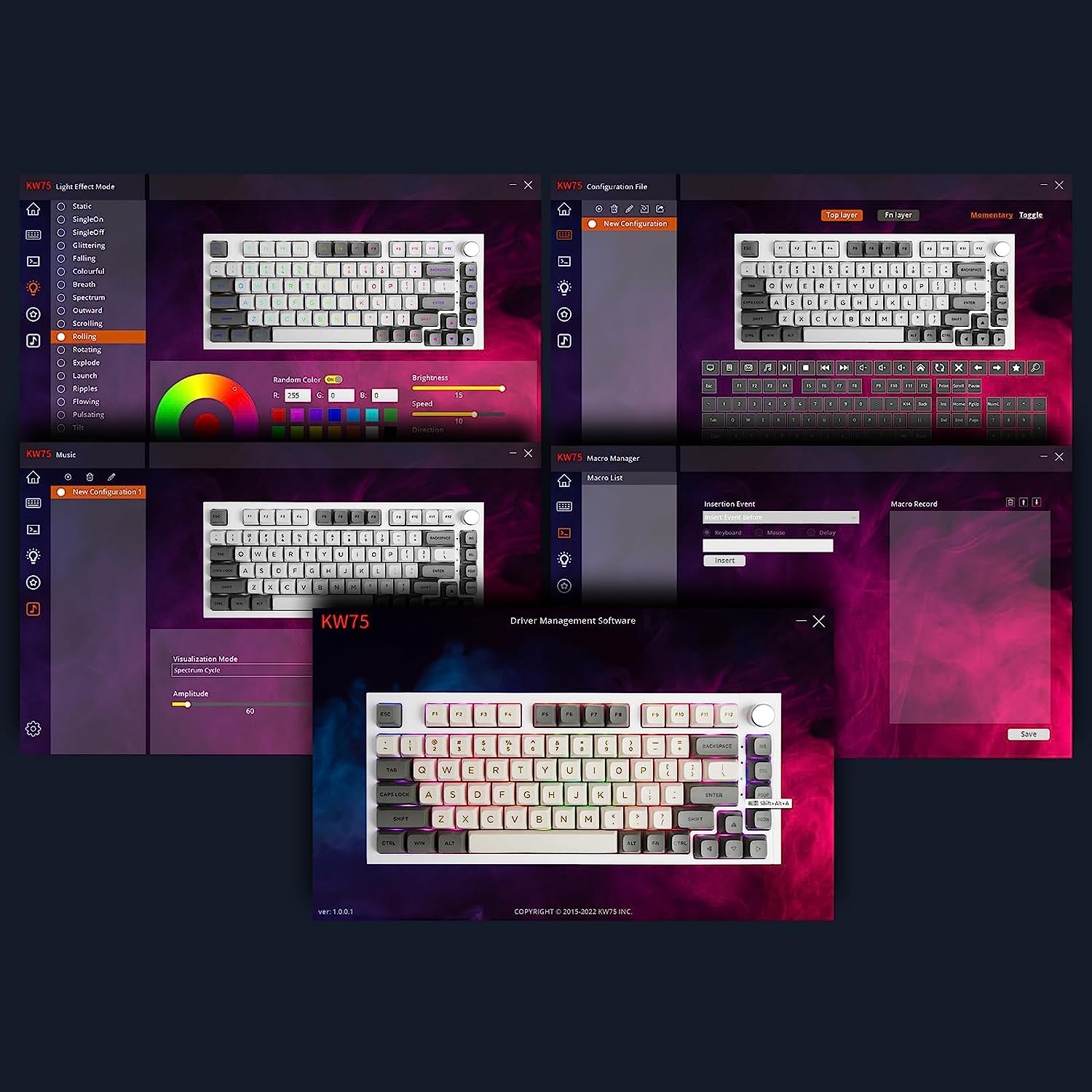 Mua EPOMAKER Reccazr KW75S 75% Gasket Mount Hot Swap Compatible 2.4Ghz ...