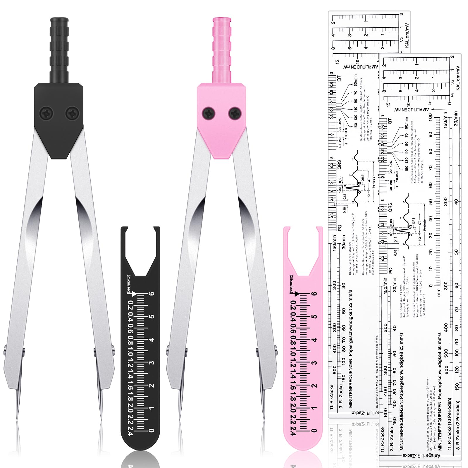 Mua 2 Sets EKG Calipers and EKG Ruler Combination Set ECG Calipers ...