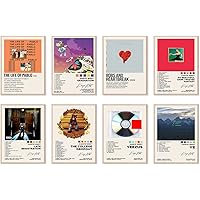 ManRule Kanye West Poster Set of 6 Album Cover Posters 8 by 12 inch Music Posters for Room ...