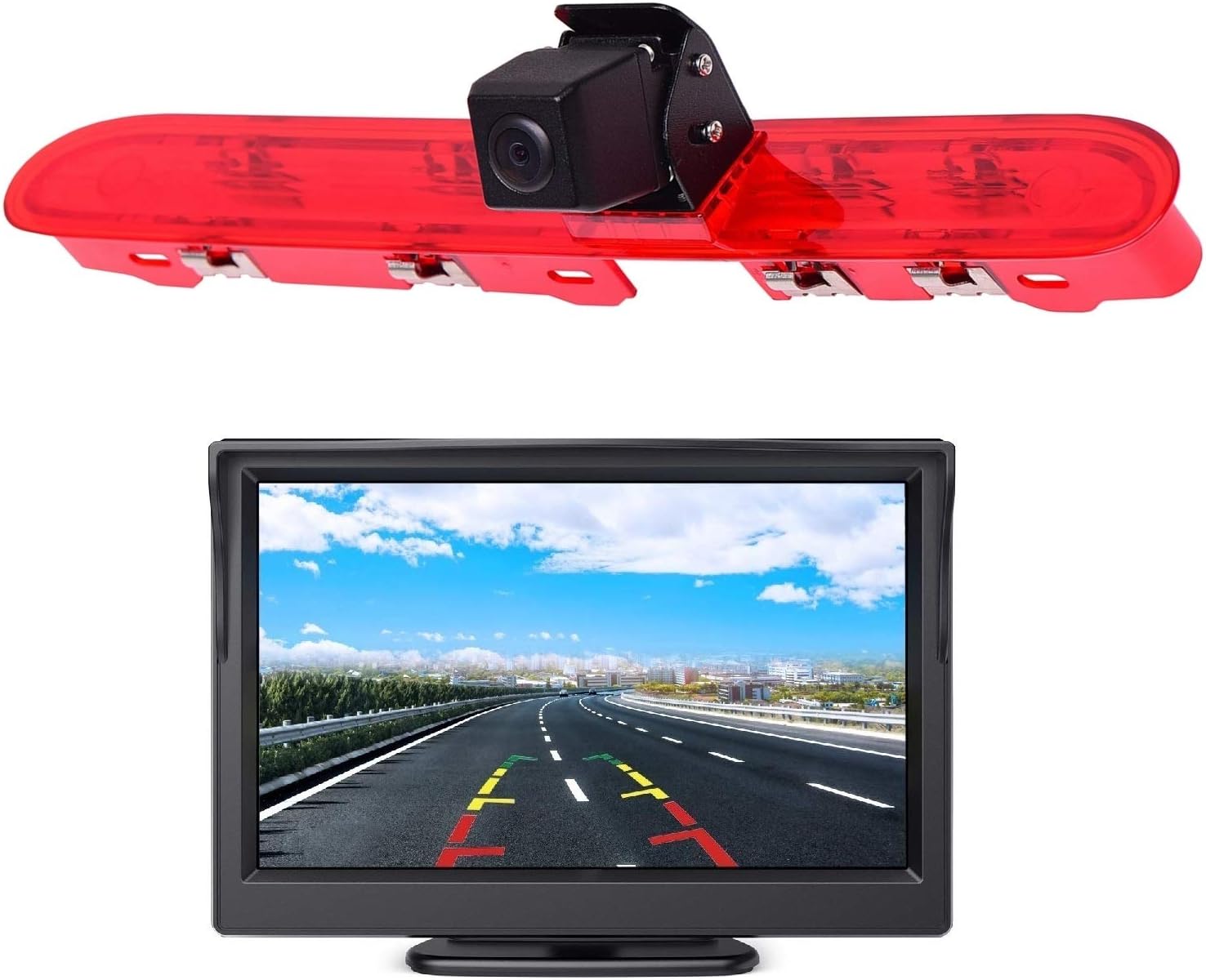 3RD Brake Light Rear View Backup Parking Reversing Camera With 4.3 Inch ...