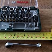 Bosch 2607017160 Screwdriving Set with Mini Ratchet (27 Pieces): Amazon ...