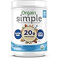 Amazon.com: Orgain Organic Simple Vegan Protein Powder, Vanilla - 20g ...