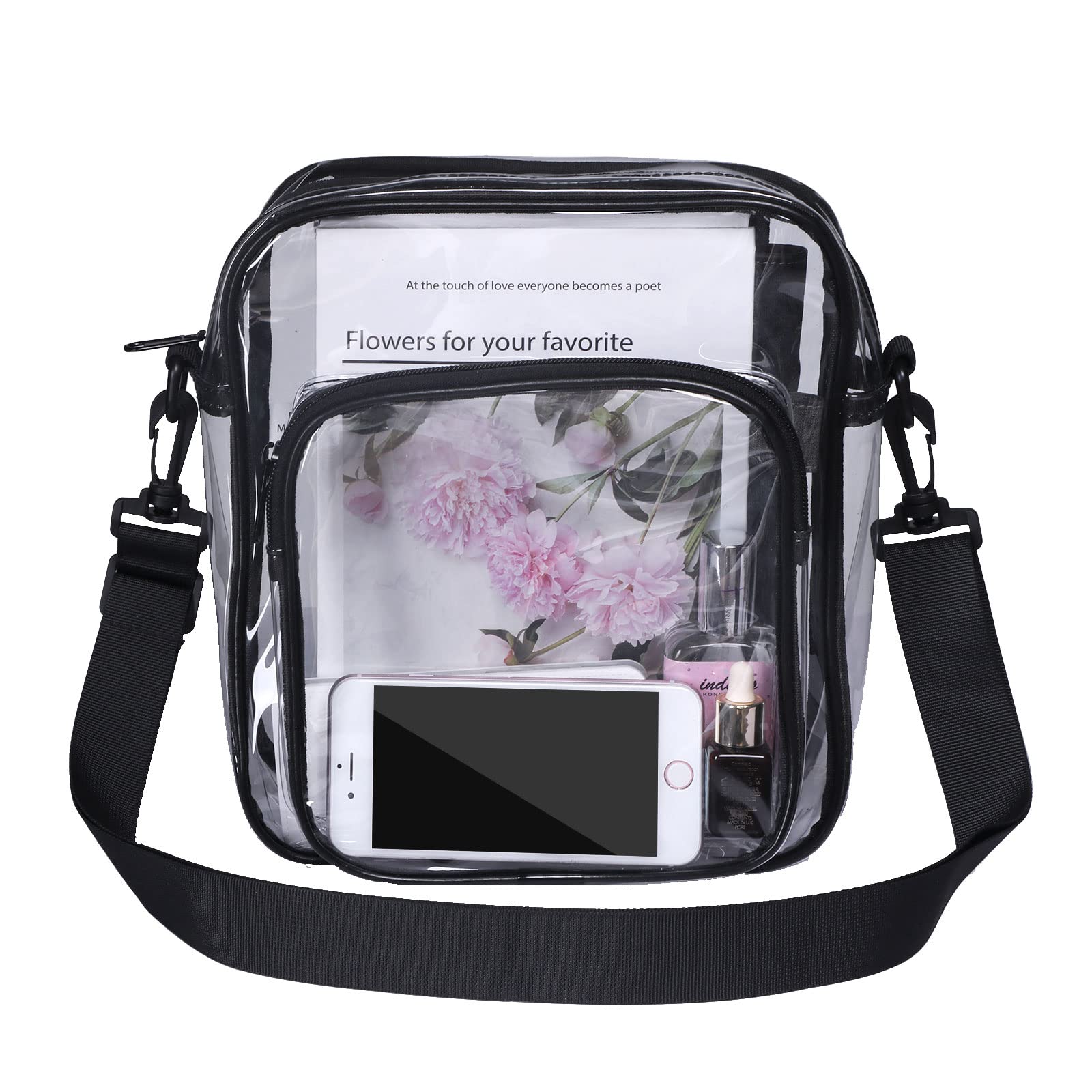 FAIME Clear Bag Stadium Approved, Waterproof Clear Crossbody Bag for ...