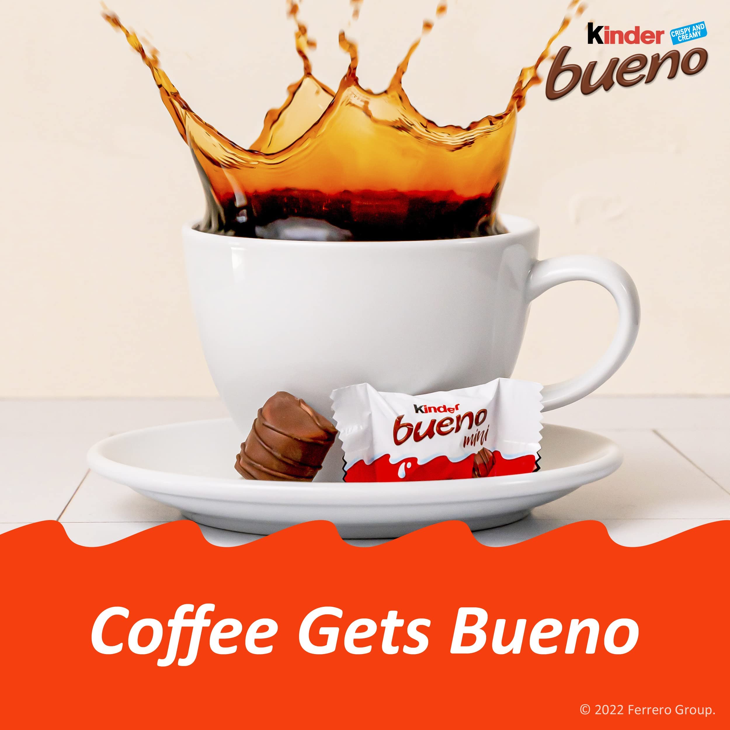 Kinder Bueno Mini, 2 Pack, Milk Chocolate and Hazelnut Cream, Valentine ...