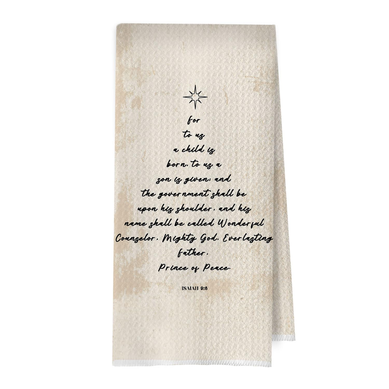 BlissfulAbon Christian Christmas Kitchen Towels - Bible Verse Waffle ...