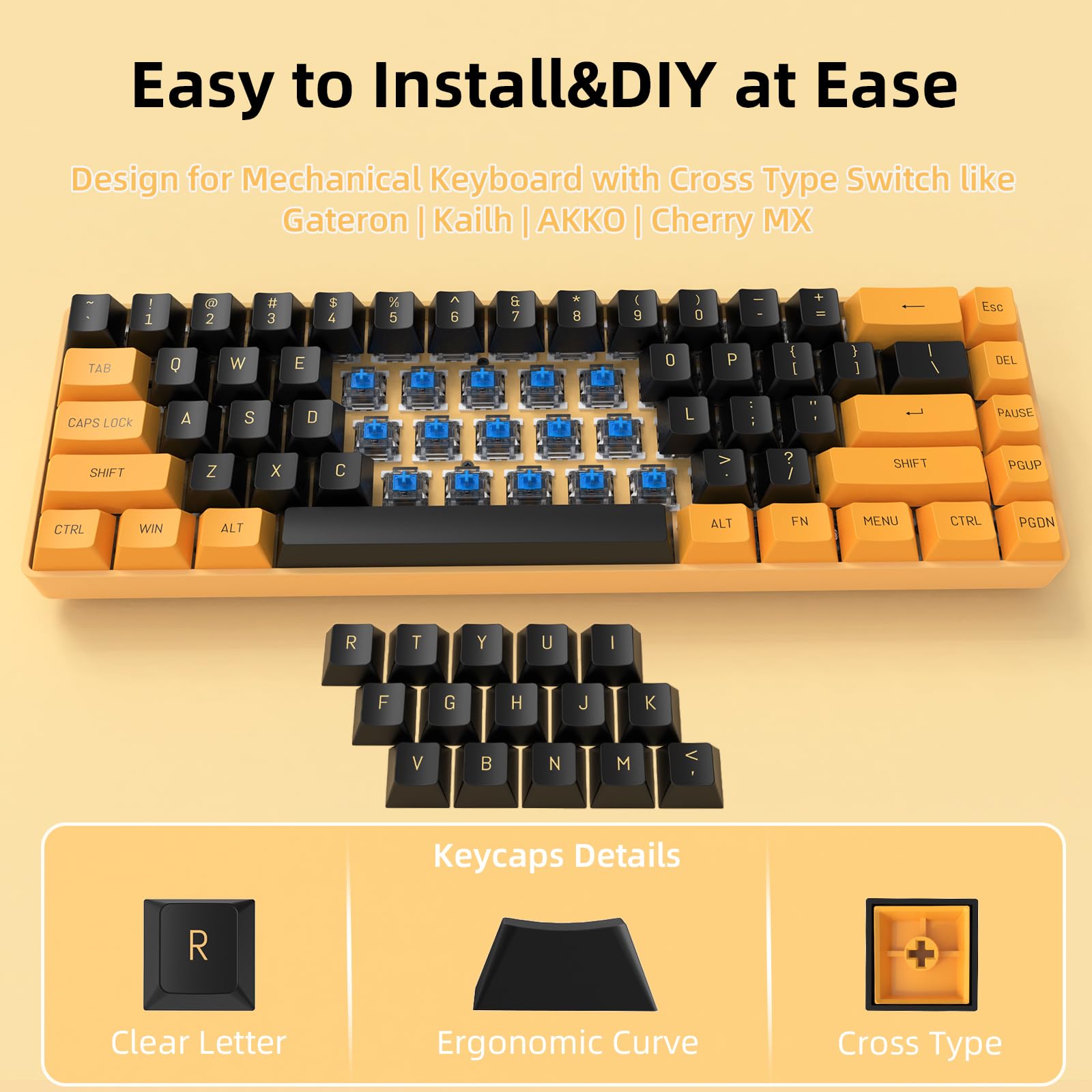 Mua 150 Key Custom PBT Keycap Set OEM Profile for 61/68/84/87/98/100 ...
