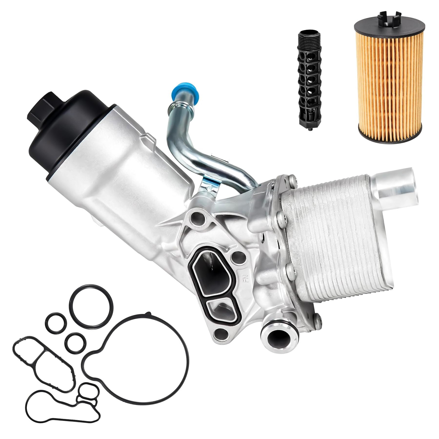 PLDDE Engine Oil Filter Housing Adapter w/Cooler & Filter Assembly w ...