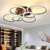 SMG Modern LED Ceiling Light Fixture, 6 Rings Modern Ceiling Lamp ...