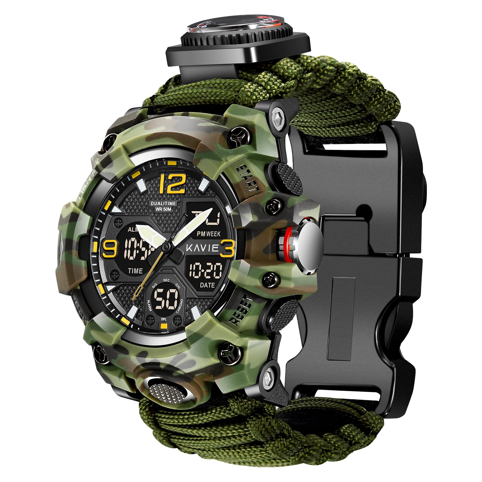 23-in-1 Tactical Survival Digital Watch, Men & Women Military Multi ...