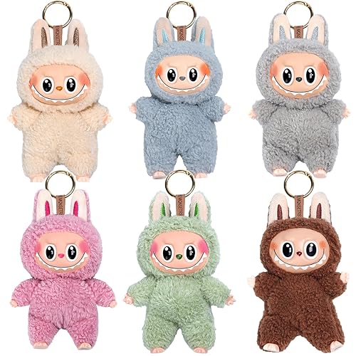 6 Pcs Labubu, Labubu Keychain Plush Doll,Labubu Toys for Modern Home ...
