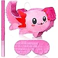 Amazon.com: Sratte Pink Axolotl Piñata Cute Axolotl Party Supplies ...