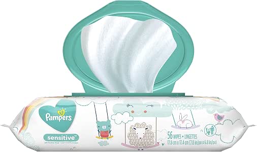 Pampers Baby Wipes Sensitive UNSCENTED 1X Pop-Top, 56 Count: Amazon.ca ...
