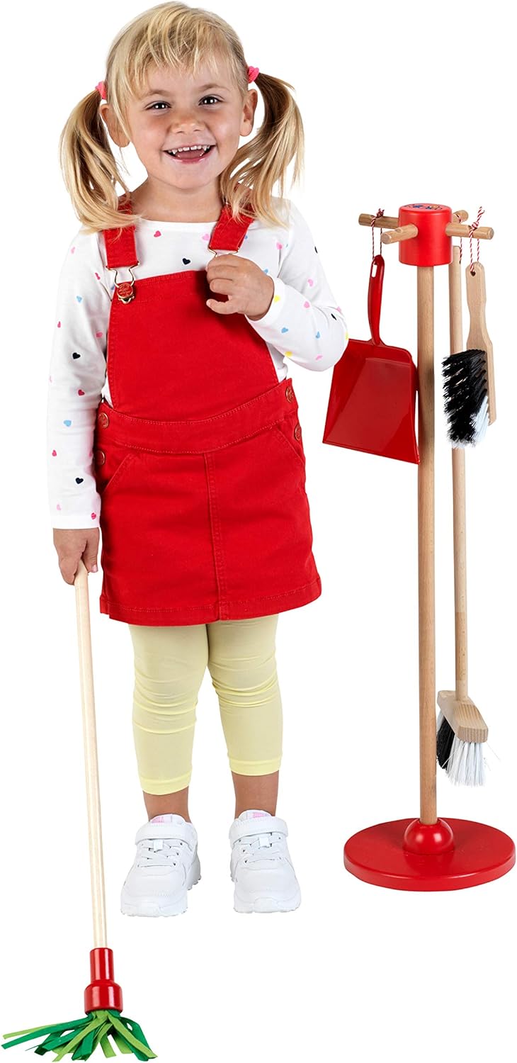 Theo Klein 6601 Pure Fresh Broom Stand, Wood, Toy, Multicolour – BigaMart