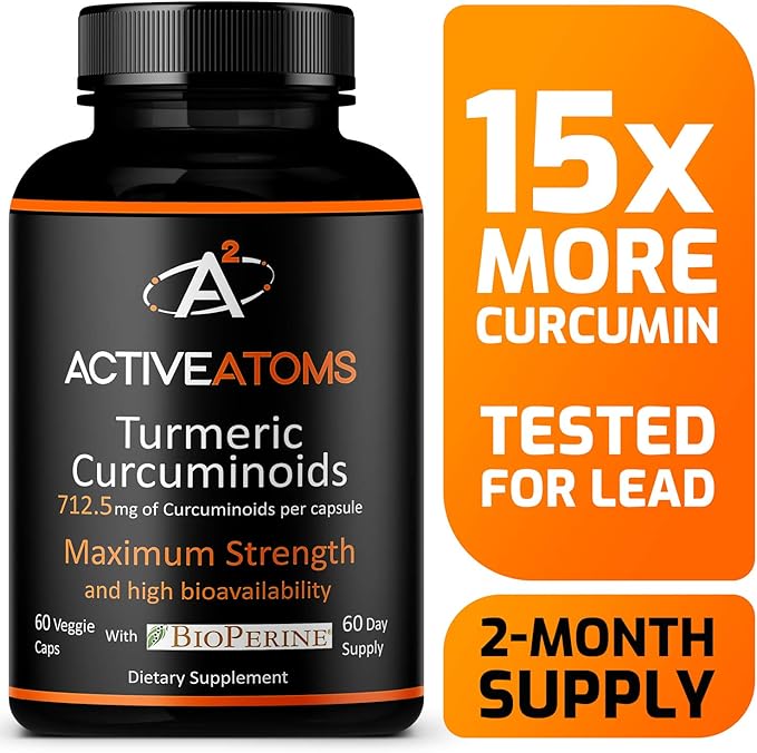 Active Atoms Turmeric Extract w/Bioperine® – Extra Strength w/ 15X More ...