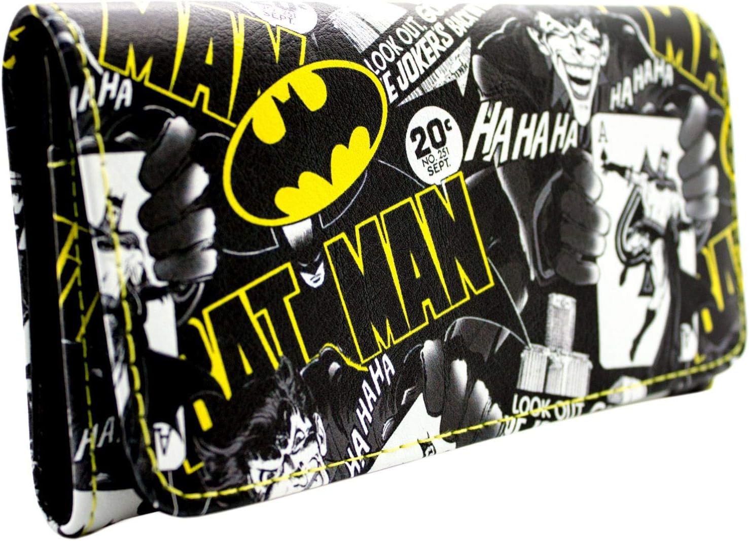 DC Batman Joker’s in Town Black Coin & Card Tri-Fold Purse - BigaMart