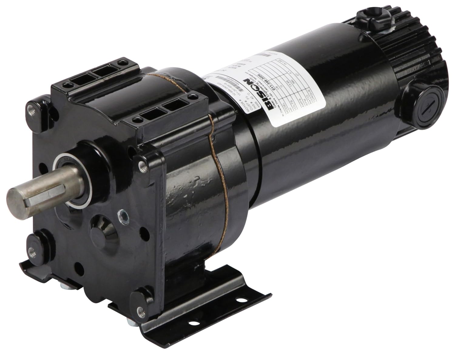 Bison 011-348-4100 Gear Motor, IP43, 1/8 hp, 102.4:1 Ratio, 17 rpm, 90 ...