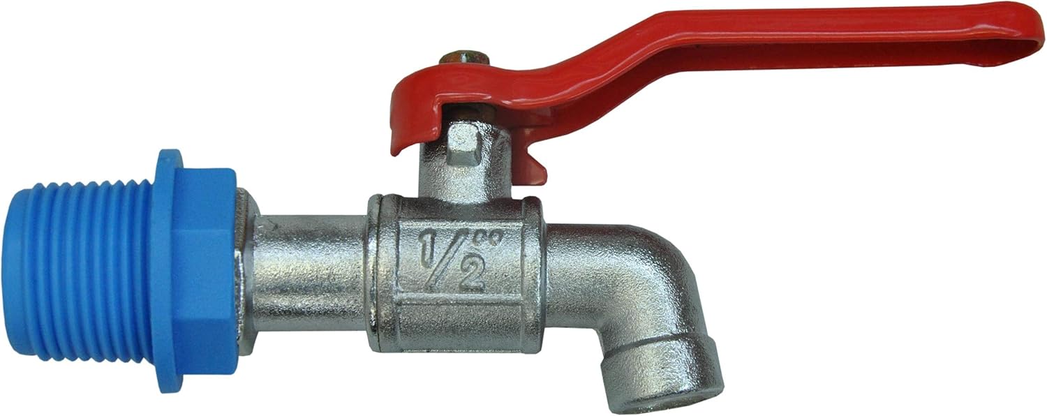 Absperrhahn Metallhahn mit Adapter Kugelhahn Auslaufhahn Wasserhahn 3/4 ...