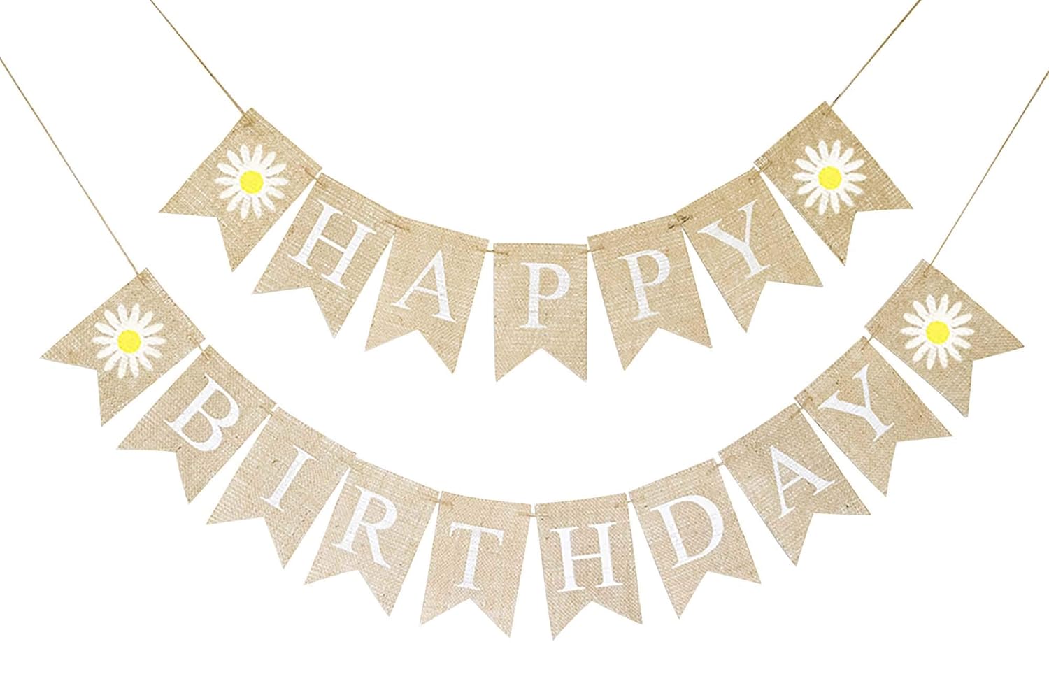 Amazon.com: Daisy Happy Birthday Banner | Spring Flower or Summer ...