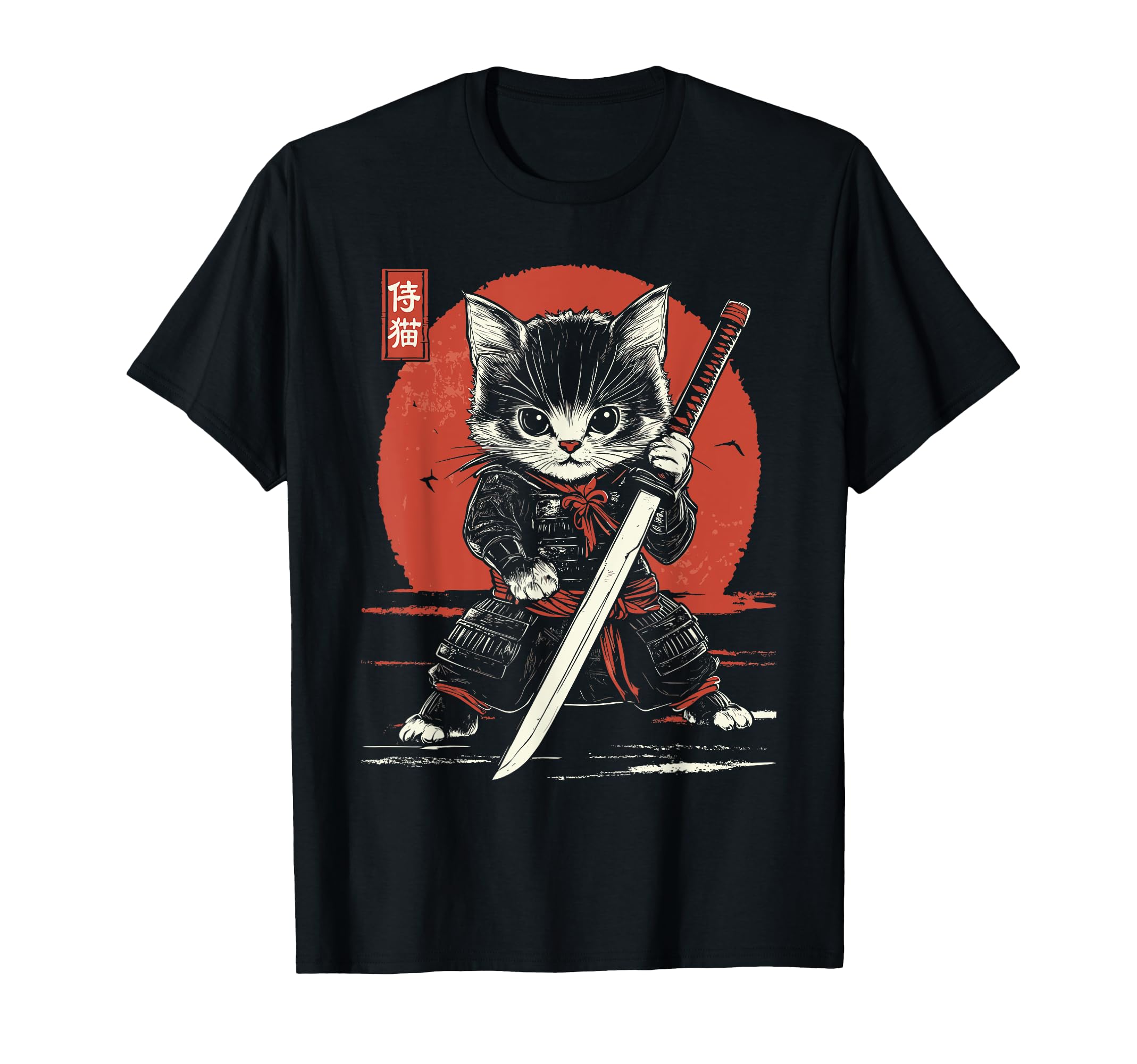 Japanese Samurai Cat Kawaii Ninja Cat T-Shirt for sale | Phoenix, AZ ...
