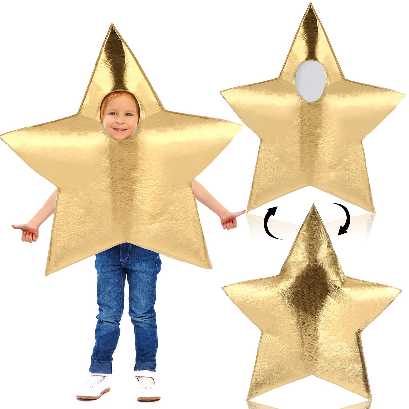 Jenaai Gold Nativity Star Costume for Kids Star Shaped Costume Kids ...