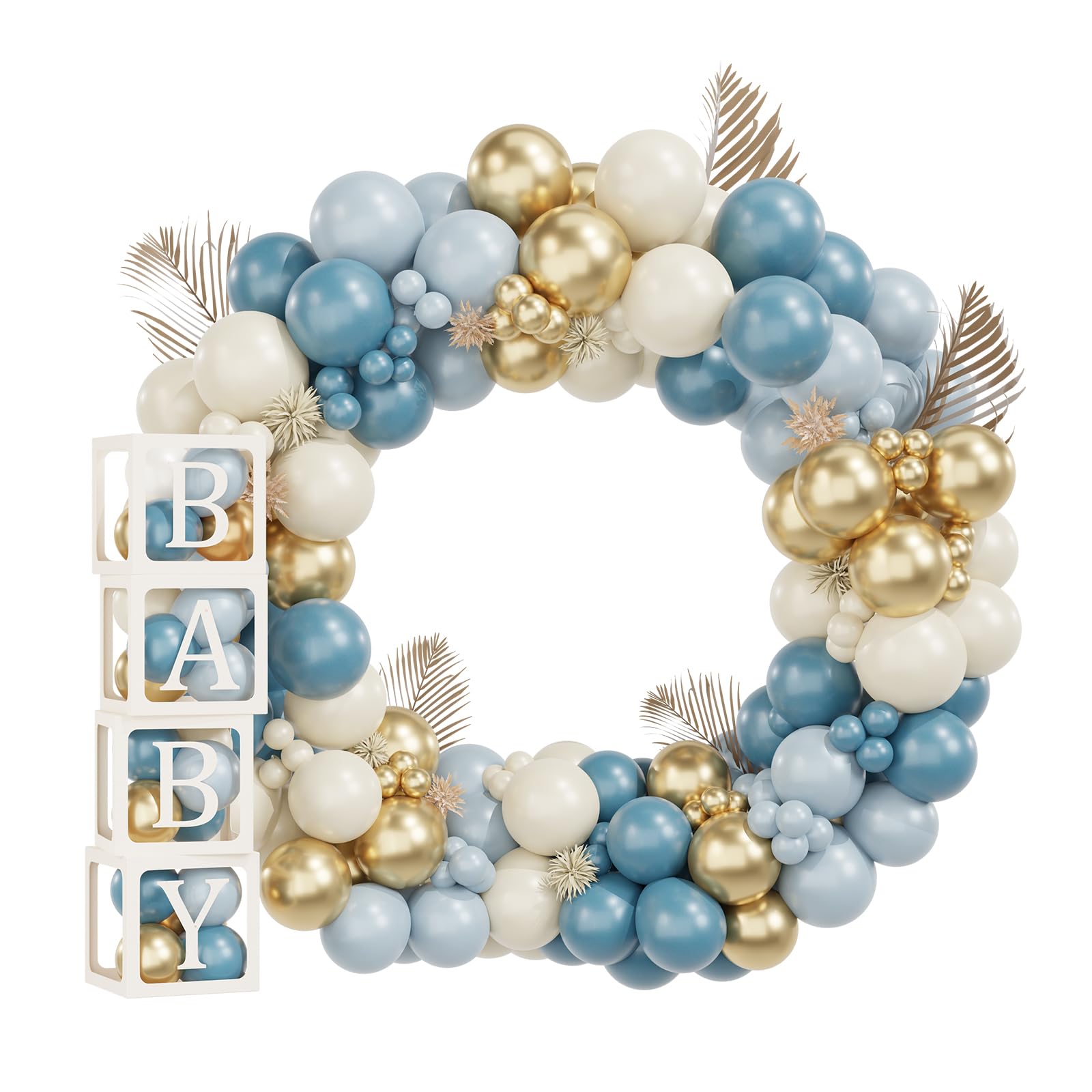 Dusty Blue Baby Shower Decorations - Dusty Baby Blue Balloon Arch ...