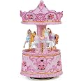 Amazon.com: Mr.Winder Enchanting Pink Carousel Music Box with LED ...
