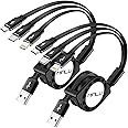 Amazon.com: Multi Charging Cable [2Pack 4Ft] 3 in 1 Retractable Fast Charger Cable Multi ...