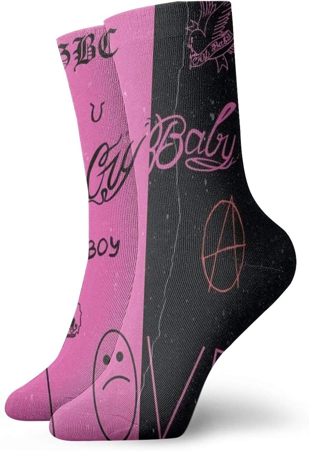 OHMGD Unisex Novelty Lil Peep Socks Funny Gift Casual Socks For Women ...