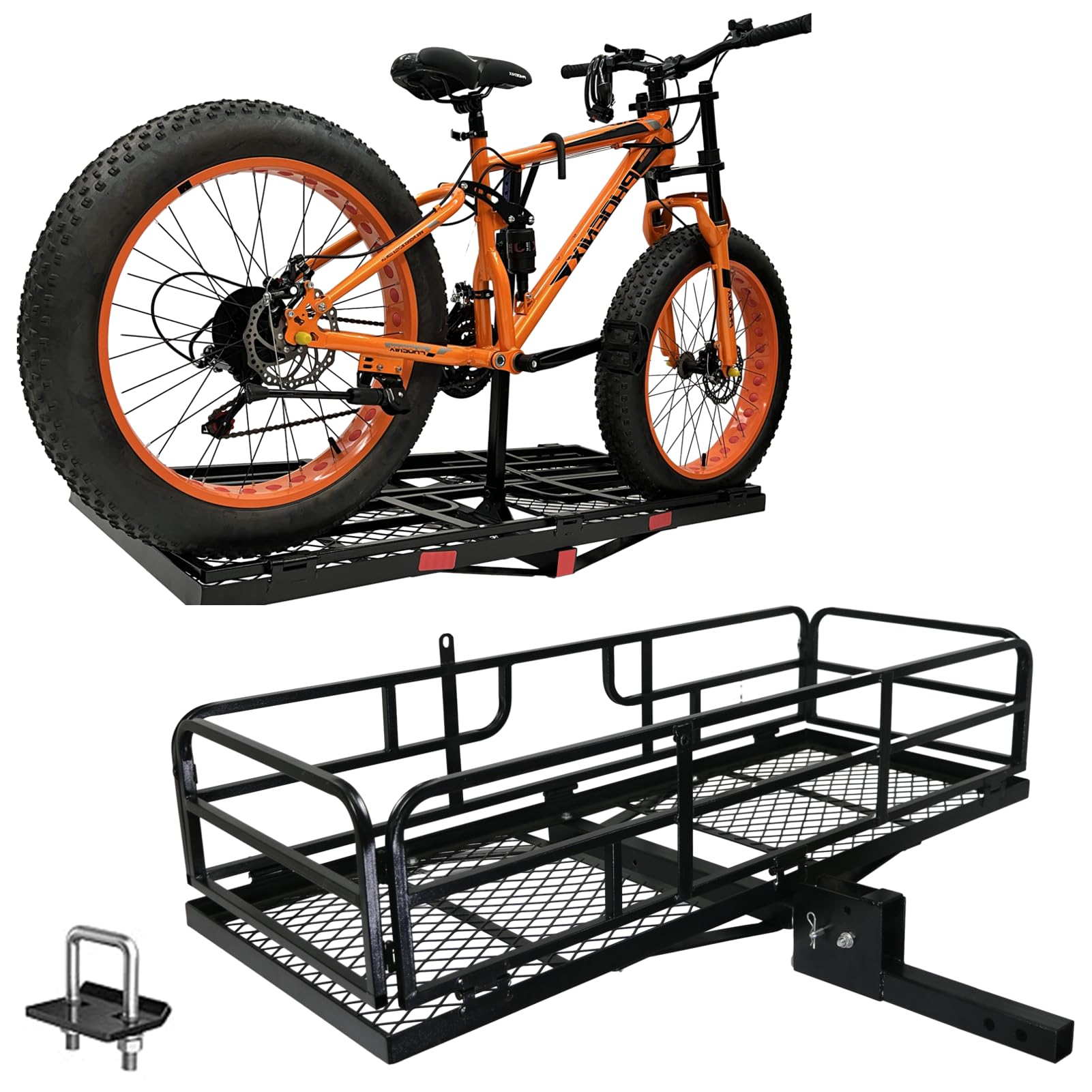 Mua Hitch Mount Cargo Carrier Basket - 66"x24"x14" Comes with Bike Rack ...