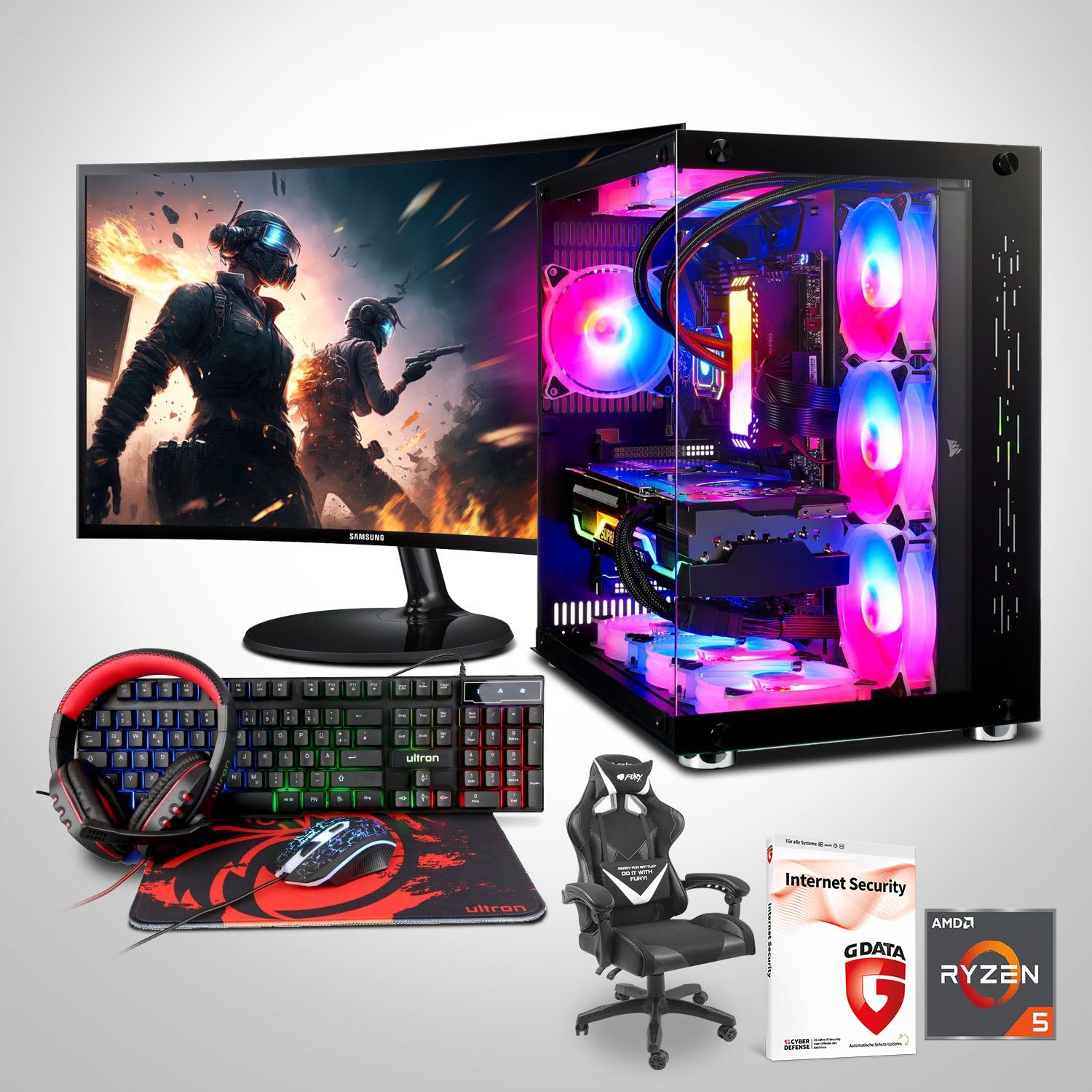 Mua Complete PC, AMD Ryzen 5 5600G 6X 3.90GHz, 16GB DDR4 RGB, 512GB SSD M.2, Windows 11 Pro ...