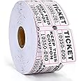 Amazon.com : L LIKED White Raffle Tickets Double Rolls with ...