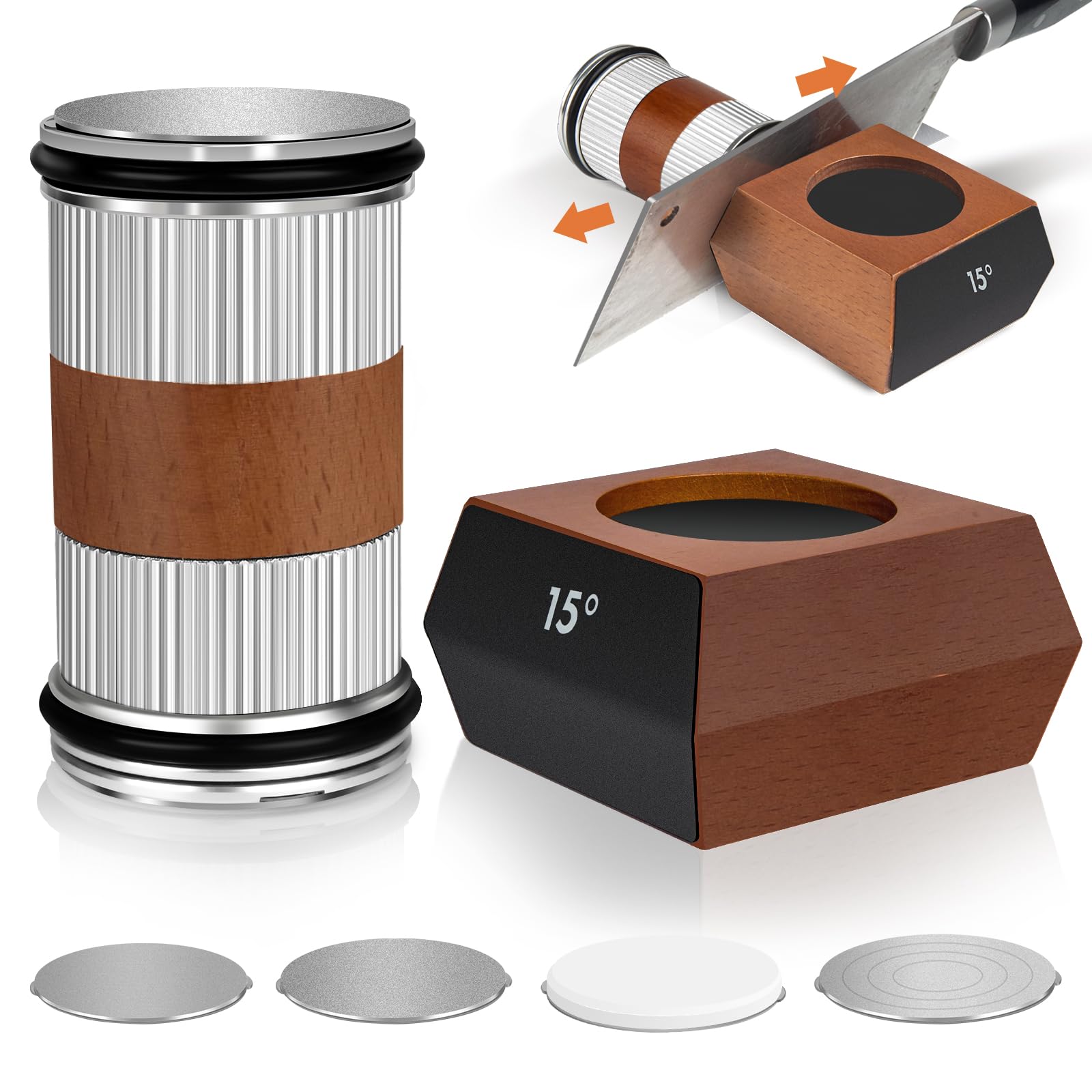 Knife Sharpener Tool,Upgraded Rolling Knife Sharpener Kit,Knife ...