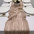 Amazon.com: 4 Pack Light Brown Cheesecloth Table Runner 35x120 Inches ...