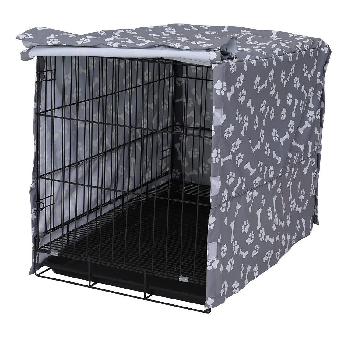 Dog Crate Cover for Wire Crates, Fits Most 42" inch Dog Crates. Easy to ...
