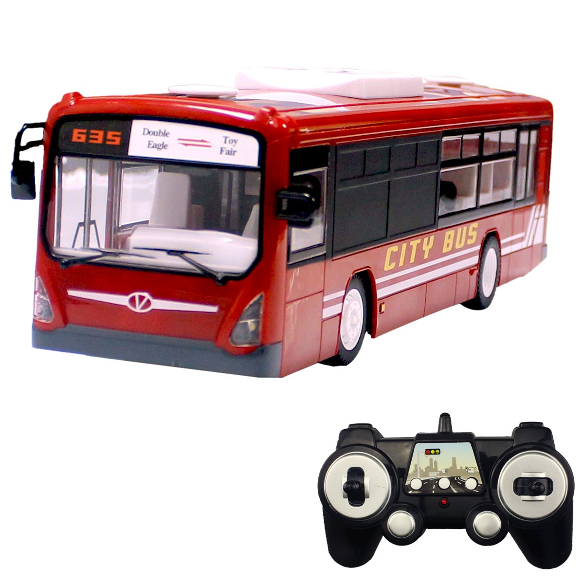 Buy Hugine 2.4G RC Bus with Opening Doors and Realistic Sounds 6 ...