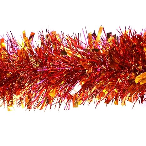 Red & Gold Fine / Chunky Tinsel - 4m: Amazon.co.uk: Kitchen & Home