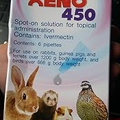 Xeno 450 spot-on for Rabbits, Ferrets and Guinea pigs, box of 6: Amazon ...
