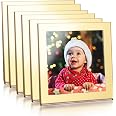 Amazon.com - UNIQOOO 8-Pack Gold-Rimmed Acrylic Fridge Magnet Photo ...