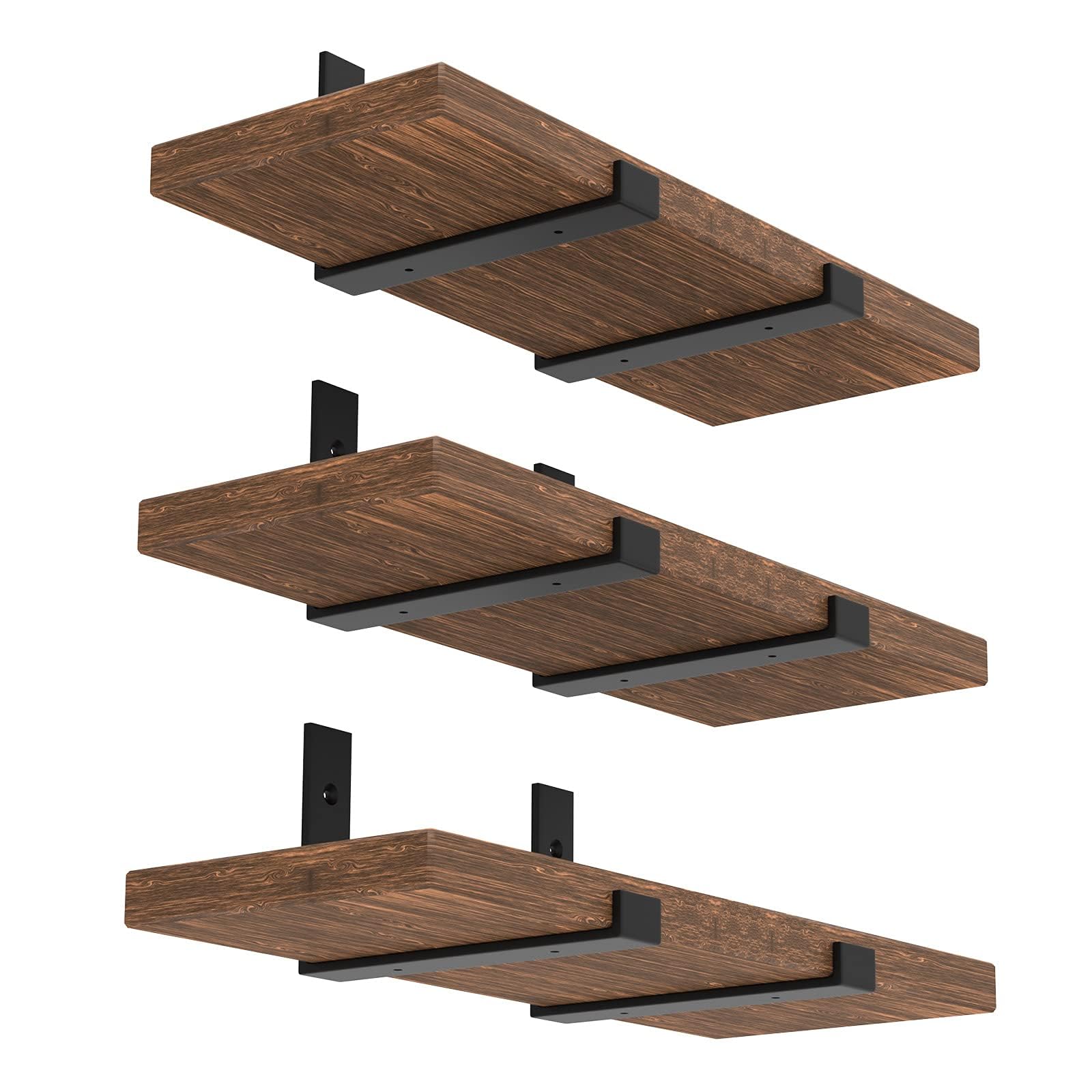 WEKIS Shelf Bracket, Heavy Duty Floating Shelf Brackets 10-Inch Long, 6 ...