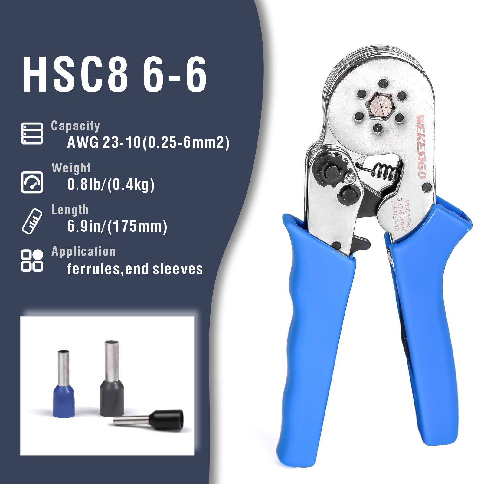 Mua WEKESIGO Wire Ferrule Crimping Tool, Hexagonal Crimp Profile, Self ...