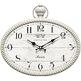 Amazon.com: Ddysins Retro Oval Wall Clock. White Vintage Antique Style ...