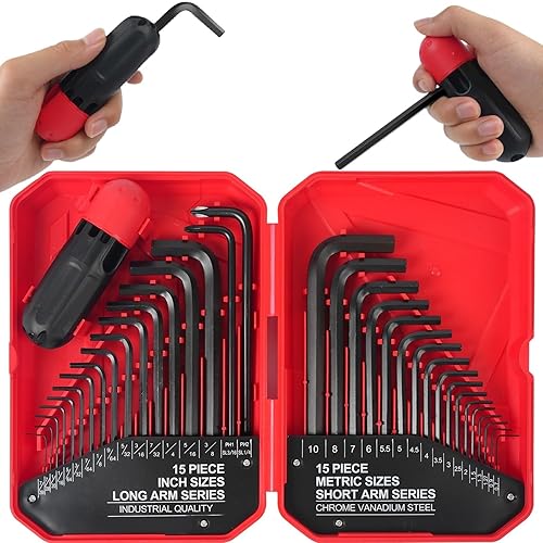 LOZAGU 35-Piece Allen Wrench Sets Metric and Standard Hex Key Set ...