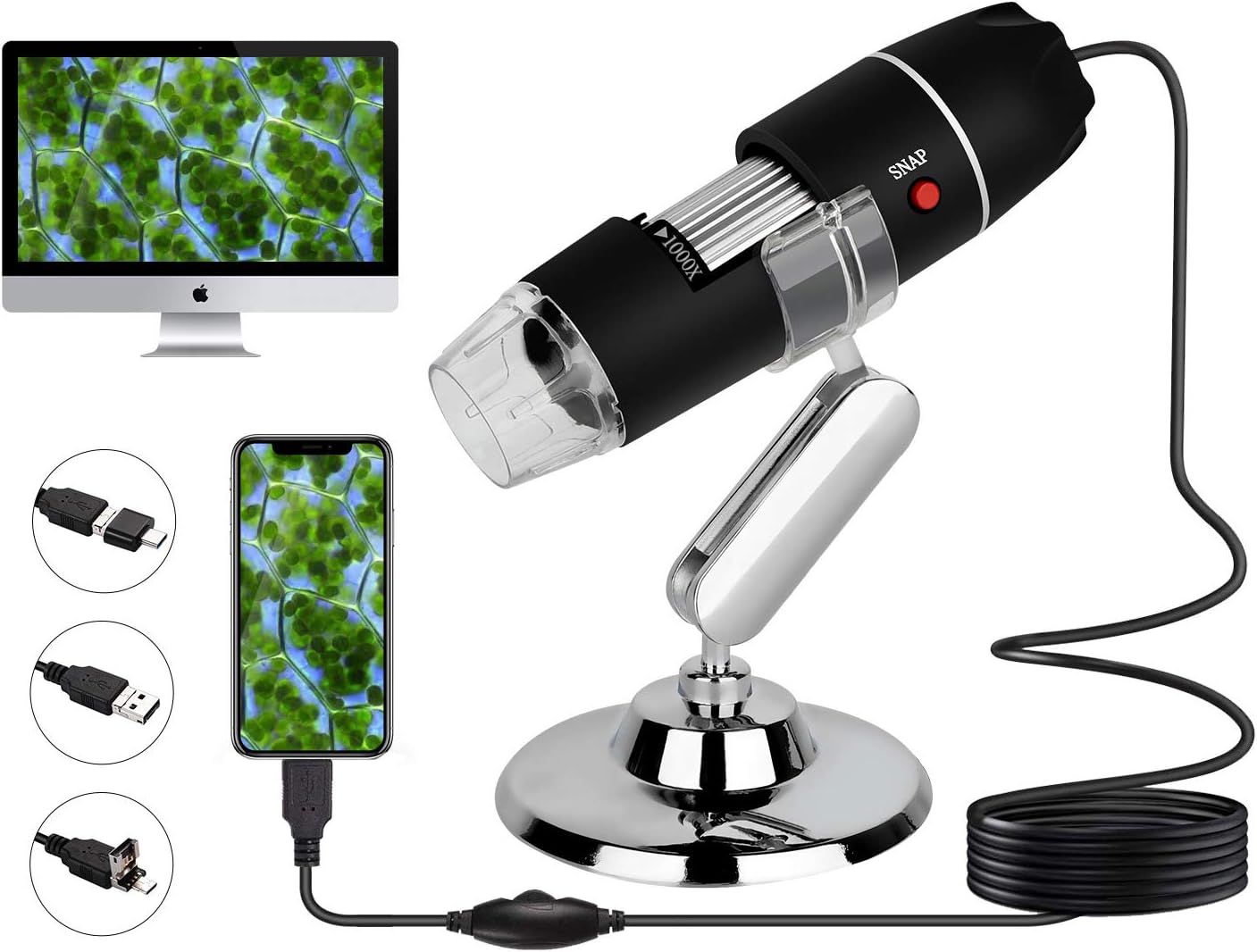 USB 1000x Digital Microscope GAOZ Microscope Electron Microscope ...