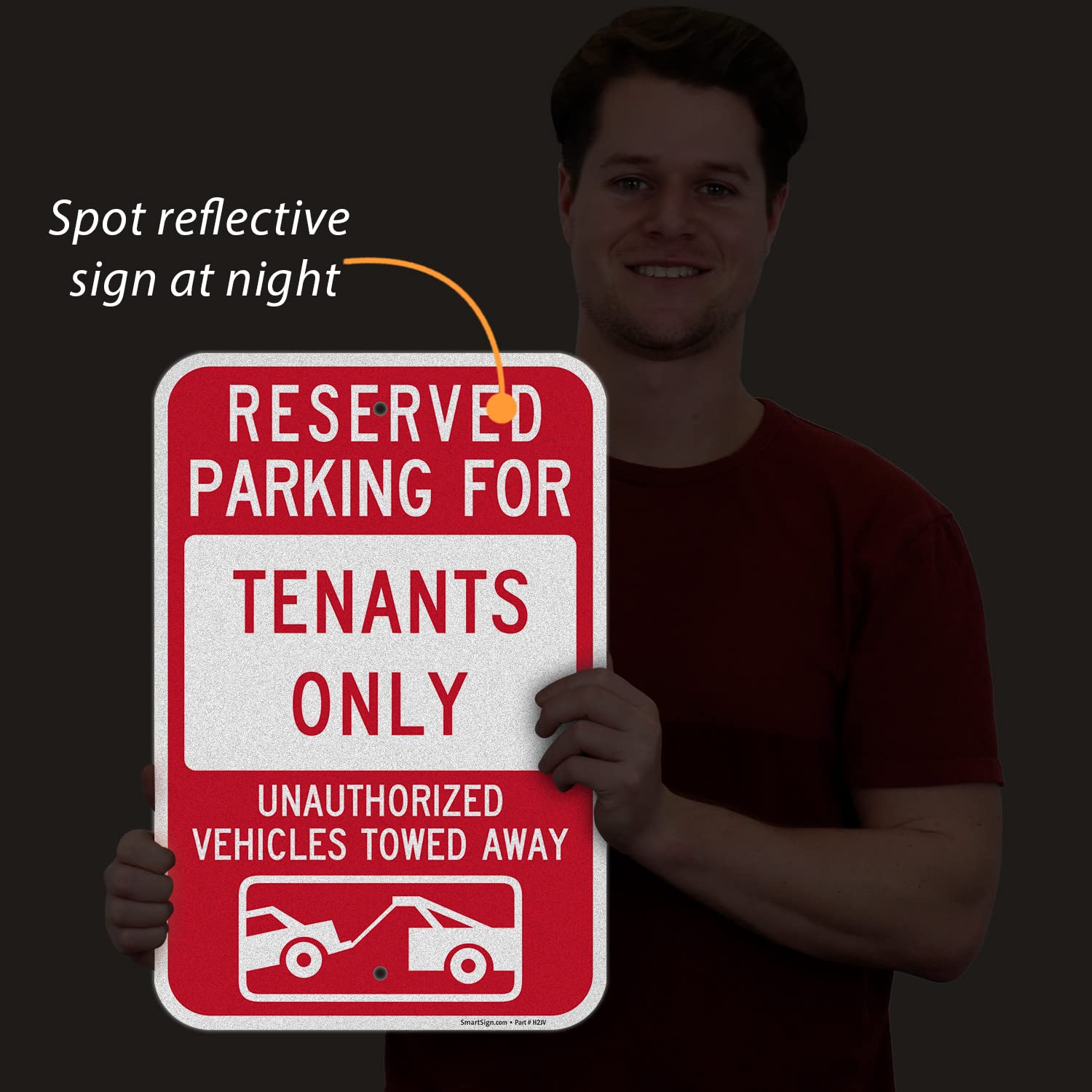 Mua SmartSign Basics 18 x 12 inch “Reserved Parking For Tenants Only ...